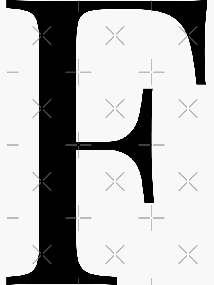 "Letter F" Sticker for Sale by Marwa Sharafeldin | Redbubble