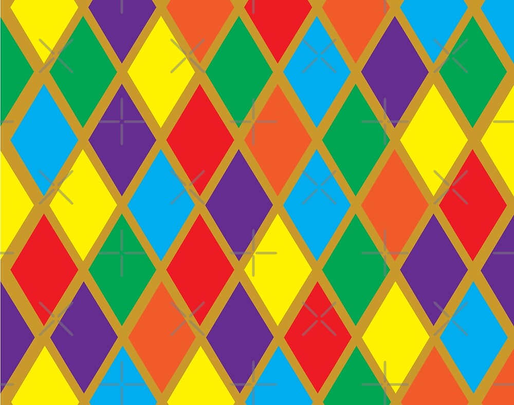 "Argyle Stained Glass Pattern" by itsrturn | Redbubble