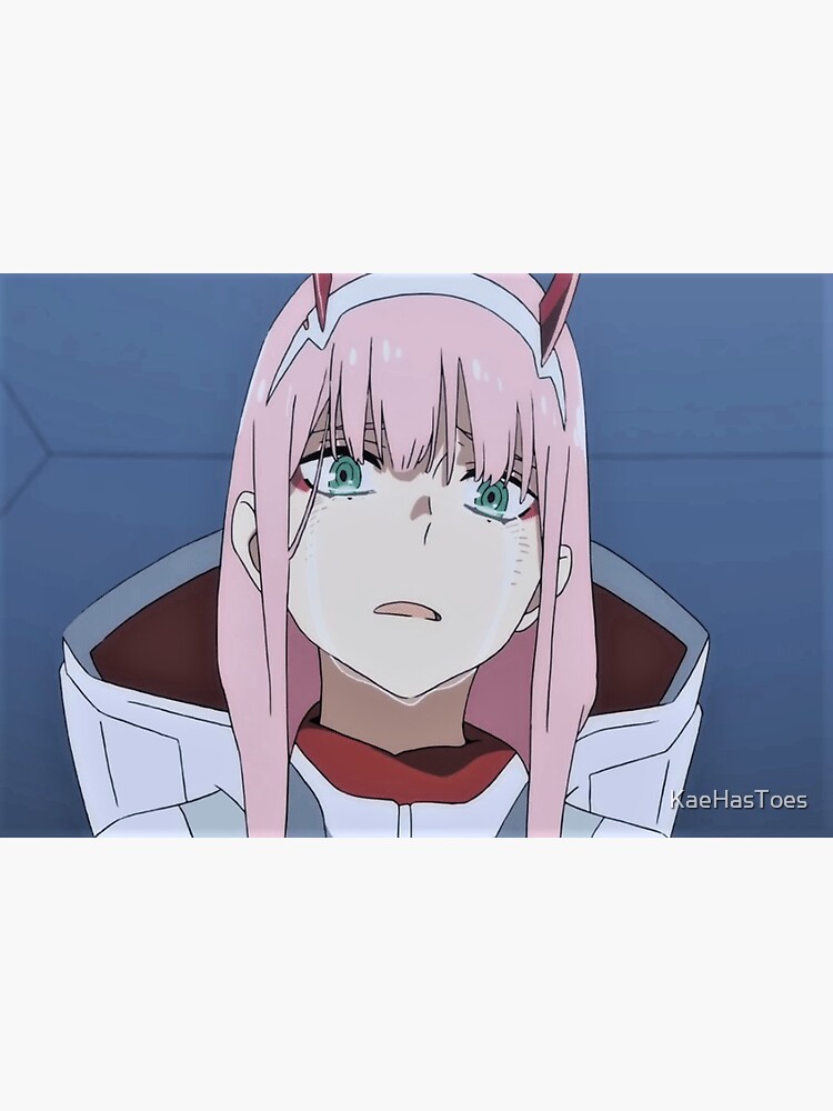 "Sad Zero Two" Sticker for Sale by KaeHasToes | Redbubble