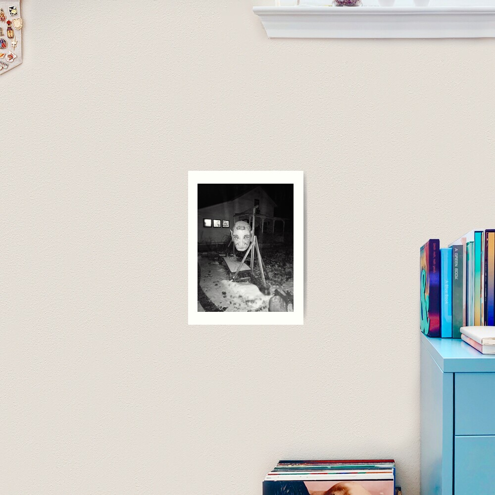 "Scary Floating head" Art Print by mestav | Redbubble