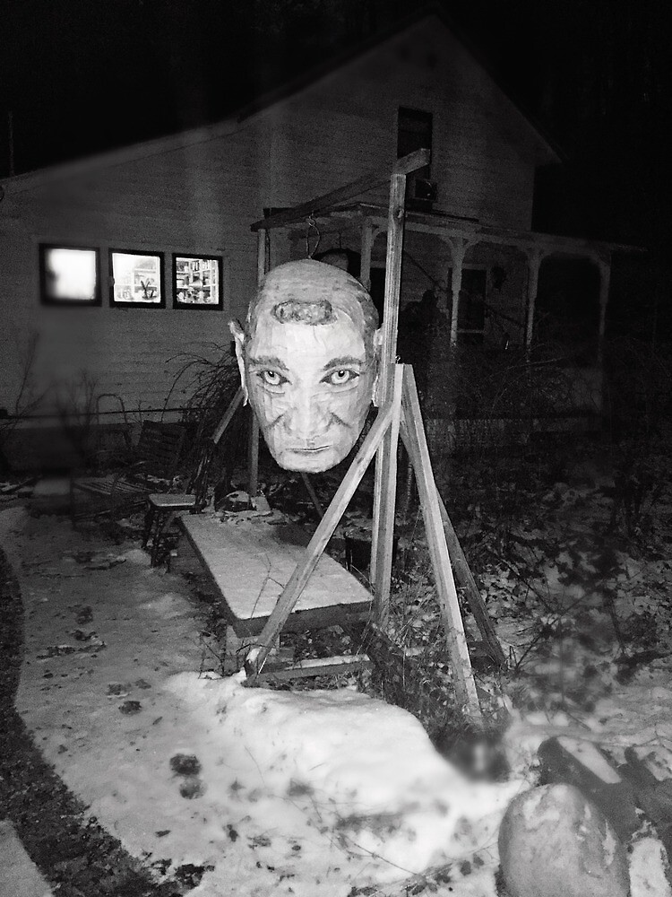 "Scary Floating head" Art Print by mestav | Redbubble