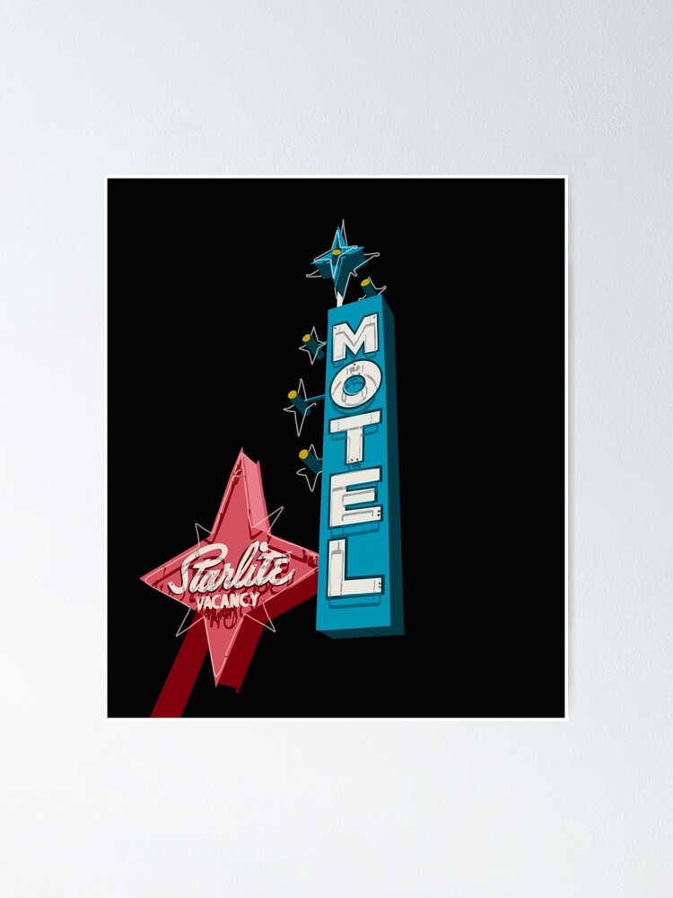 "Starlight Motel Vintage Sign" Poster by jenbucheli | Redbubble