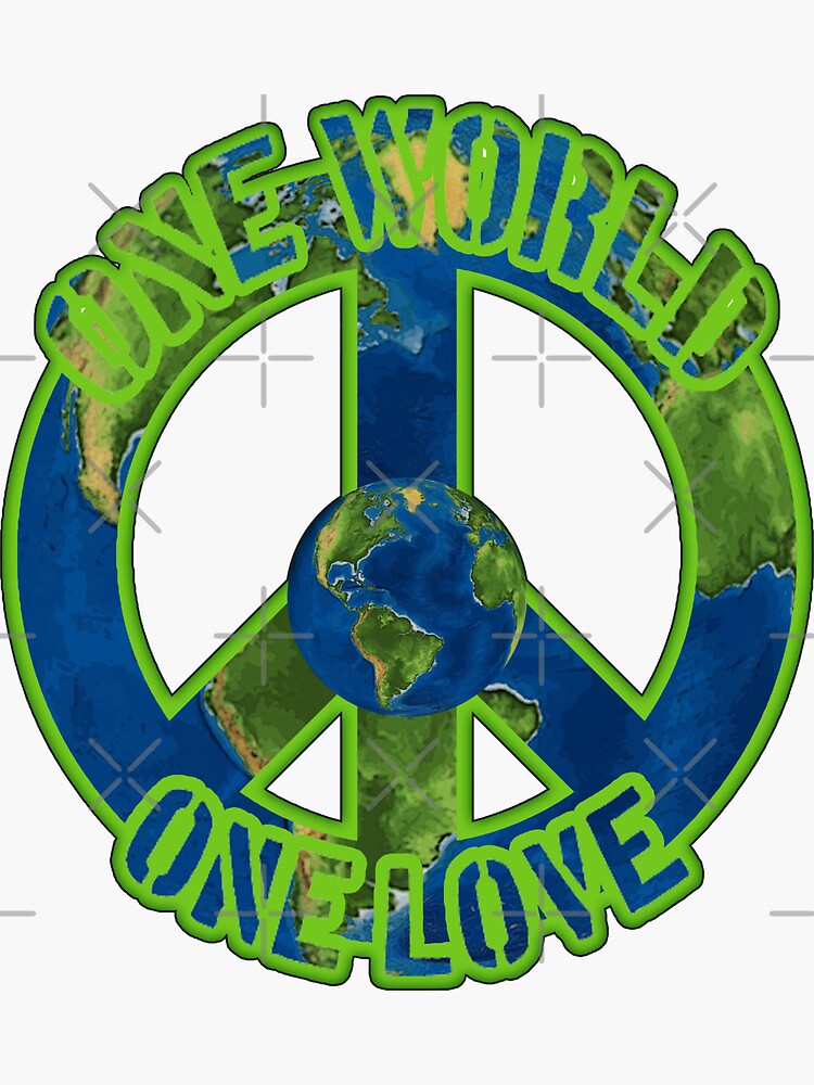 "One World-One Love" Sticker for Sale by jdbphotoworks | Redbubble