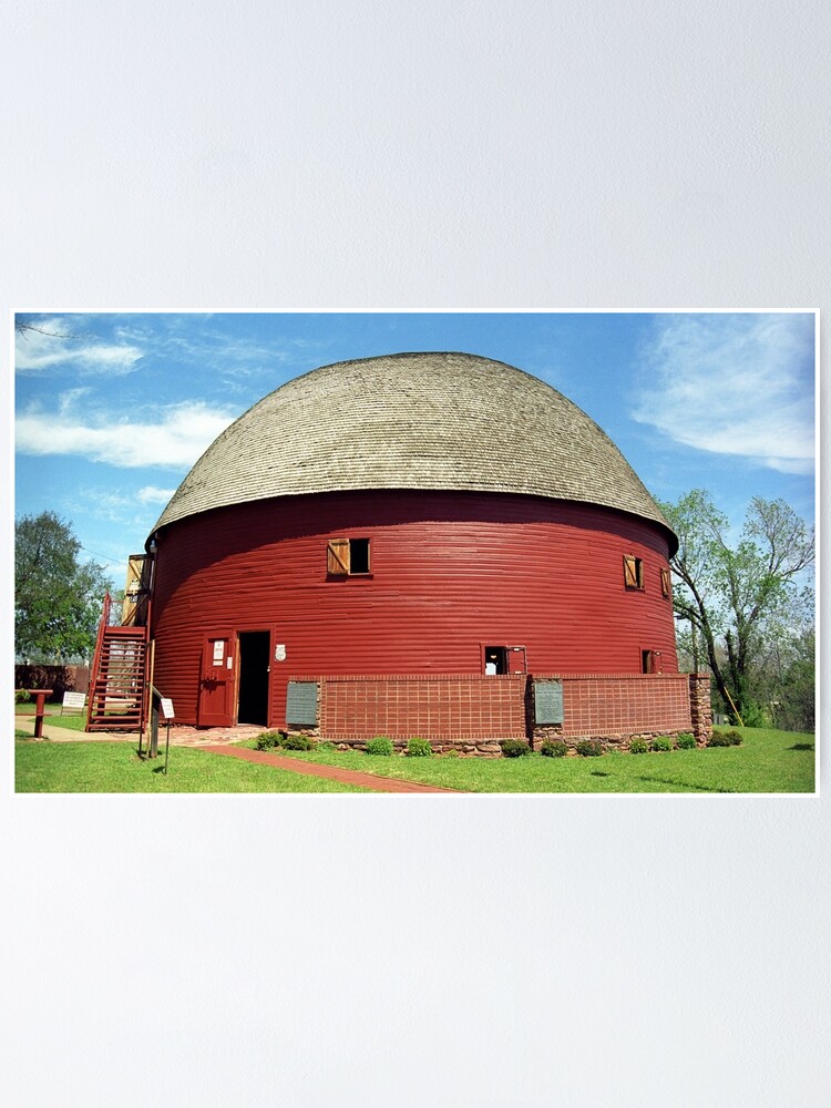 "Route 66 - Round Barn" Poster by Ffooter | Redbubble