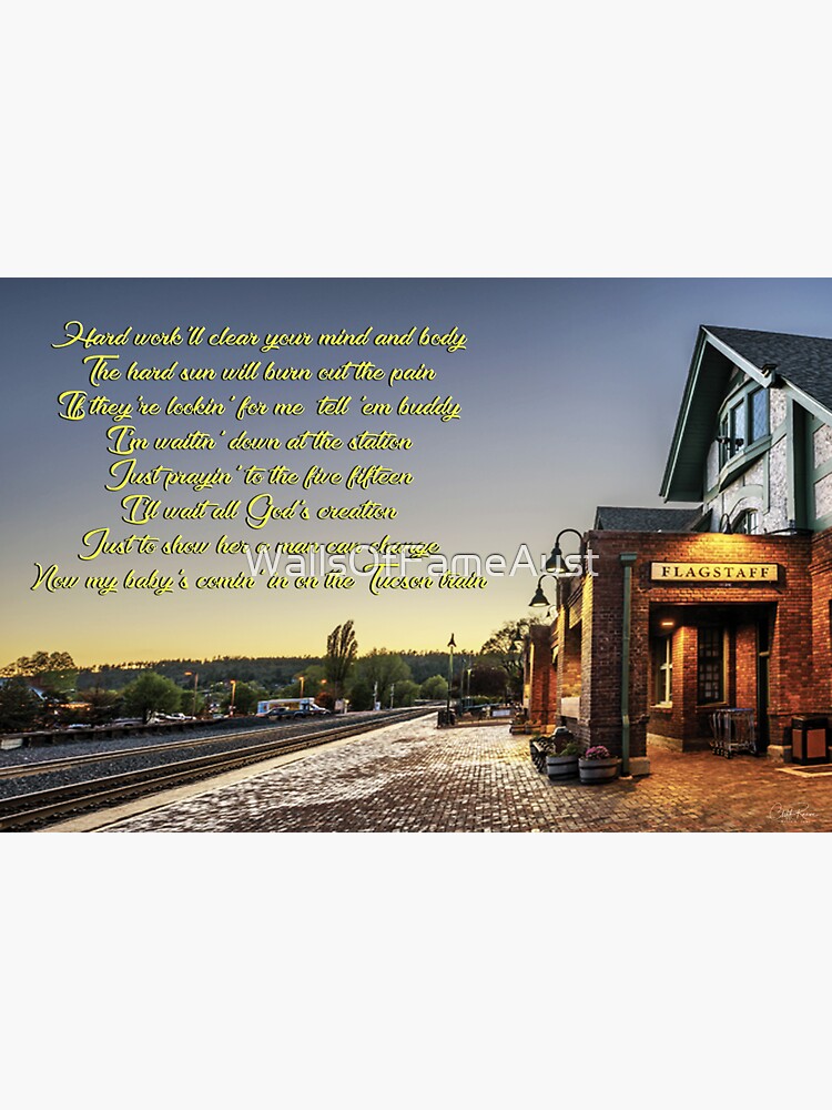 "Tucson Train Lyric Tribute 1 Bruce Springsteen. Western Stars" Sticker ...