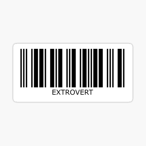 "Extrovert barcode" Sticker by wilnonis | Redbubble