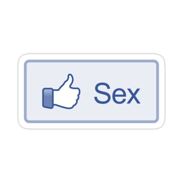 Facebook Sex Button Shirt Stickers By Likebutton Redbubble