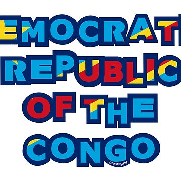 "Democratic Republic of the Congo Font with Congolese Flag" Sticker for ...