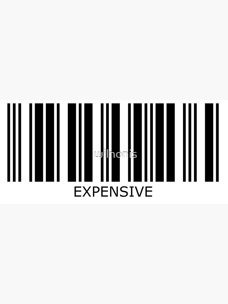 "Expensive barcode" Sticker for Sale by wilnonis | Redbubble