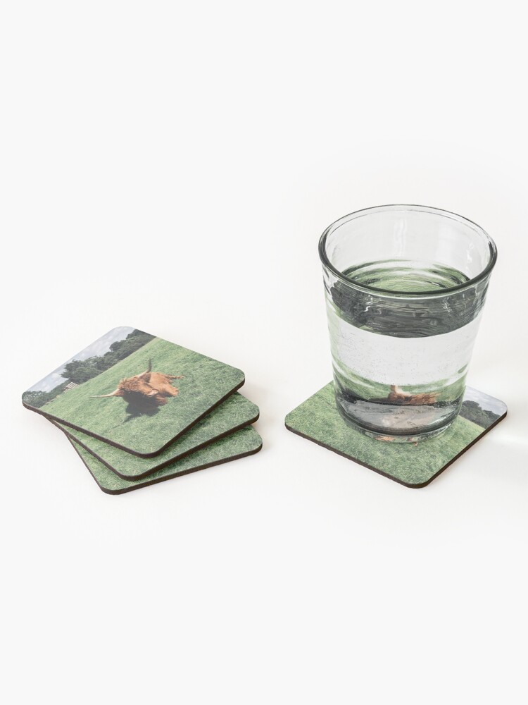 "Highland Coo" Coasters (Set of 4) for Sale by Doug Cook | Redbubble