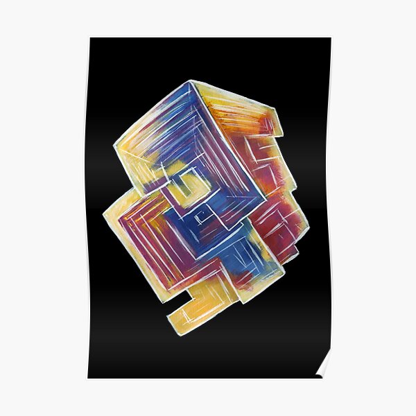 "Bismuth - Hopper Crystal" Poster by FirbetMakes | Redbubble