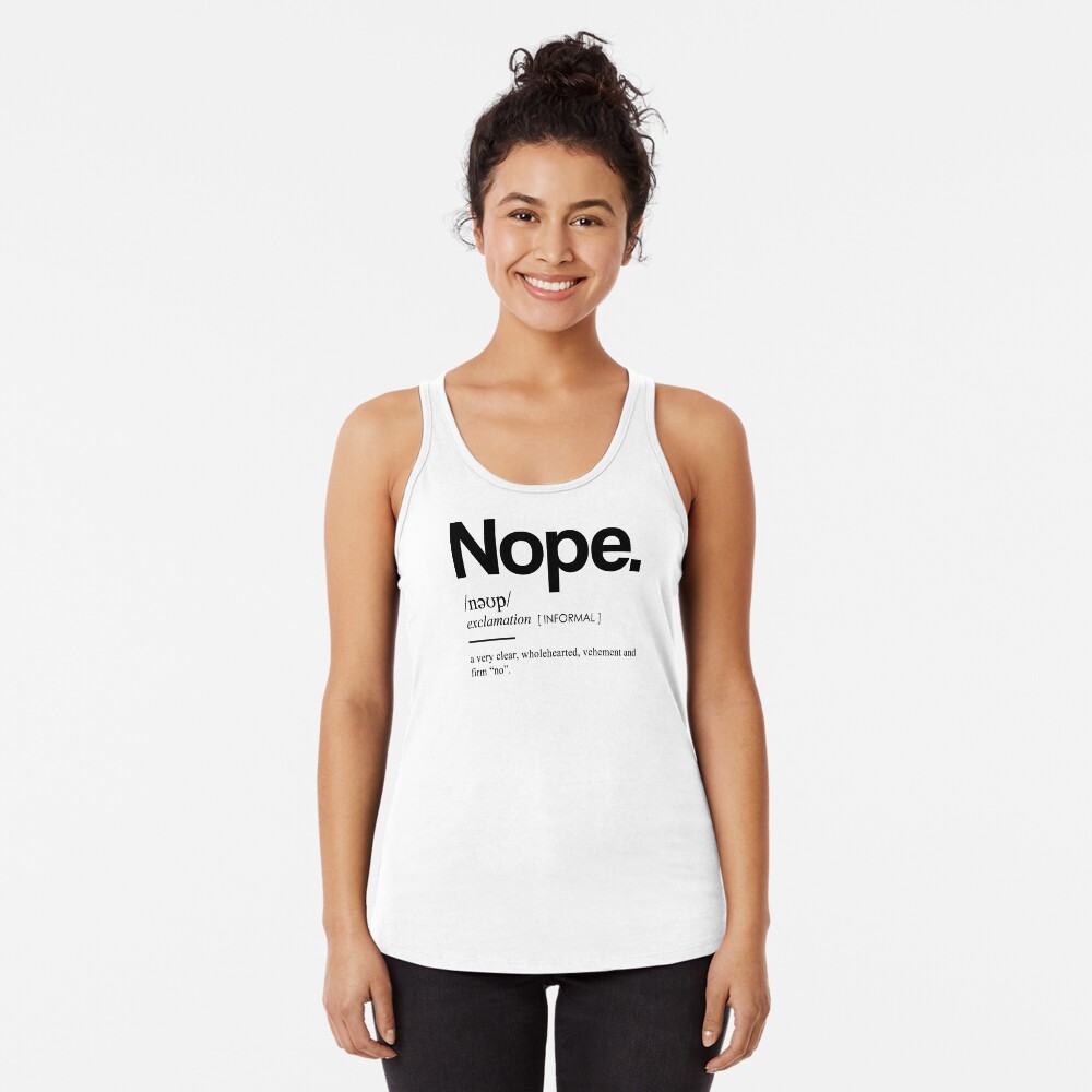 "Nope Funny Definition II - Funny Dictionary Meaning - Minimal, Modern ...