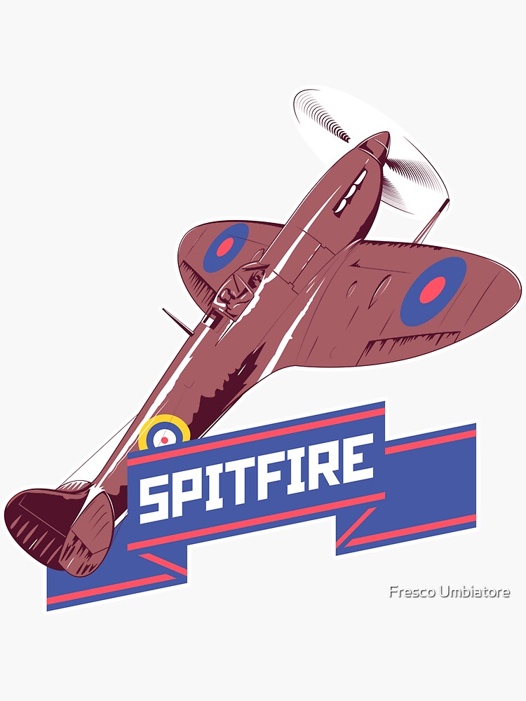"Supermarine Spitfire " Sticker for Sale by Ilya Meshkovskiy | Redbubble