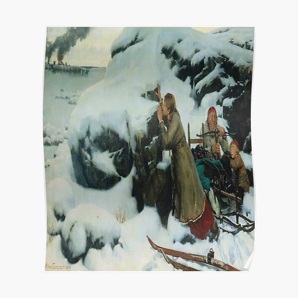 "Burnt Village-Albert Edelfelt" Poster for Sale by LexBauer | Redbubble