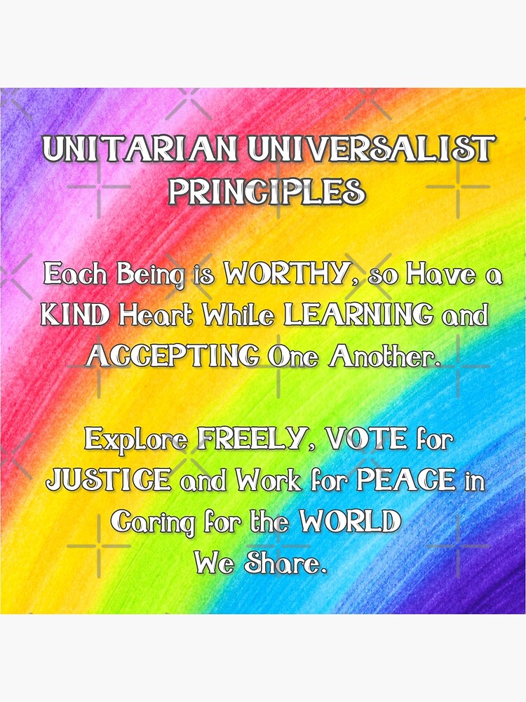 "UU Principles Memorable Two Sentences" Poster for Sale by gwinna ...