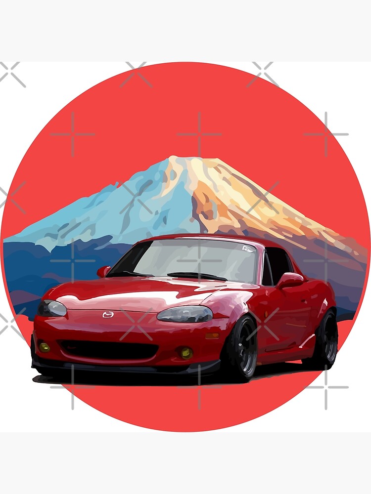 Simple Red NB Mazda Miata / MX-5 - Mount Fuji Jinba Ittai Roadster Life ...