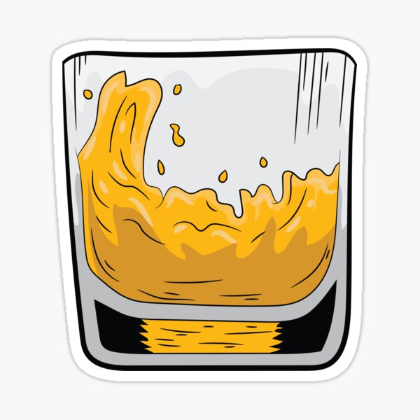 "Whiskey - whiskey glass" Sticker for Sale by Mohja-Design | Redbubble