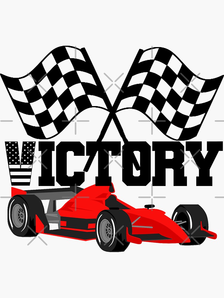 "Perfect Victory lap race car" Sticker for Sale by ShyneR | Redbubble