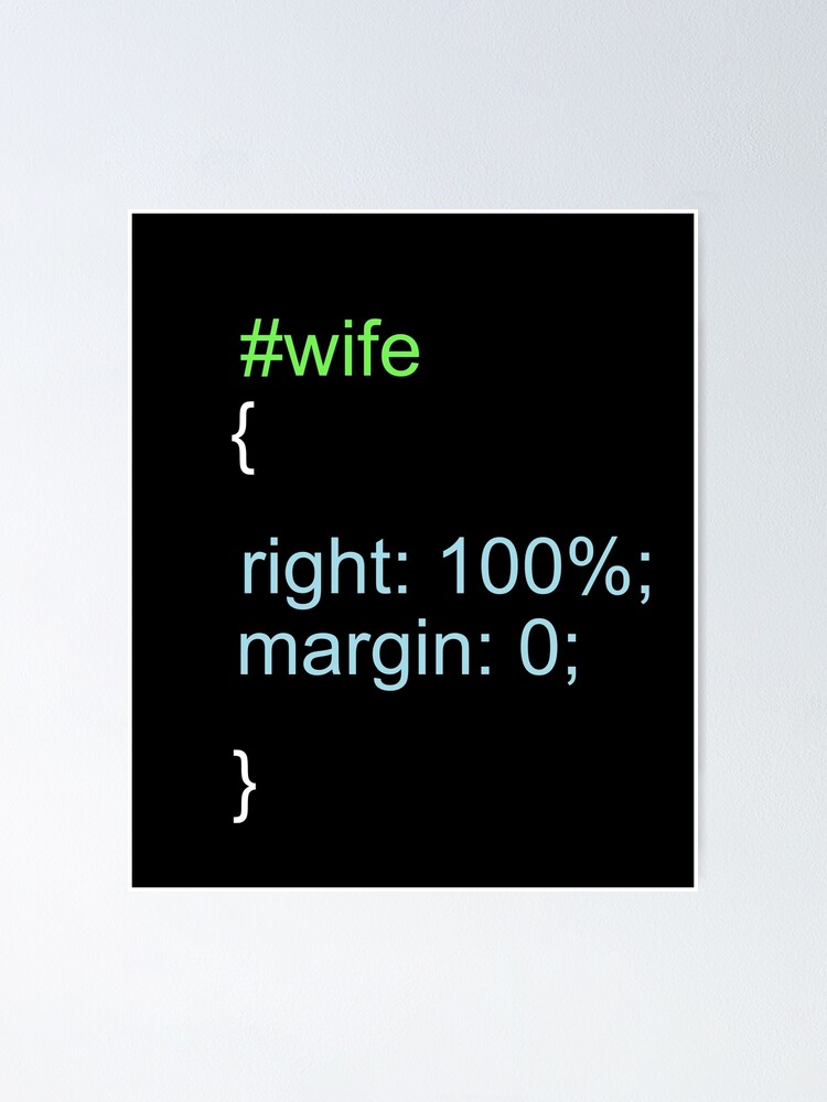 "Programmer Couple t-shirt - Wife" Poster for Sale by tshirtfandom ...