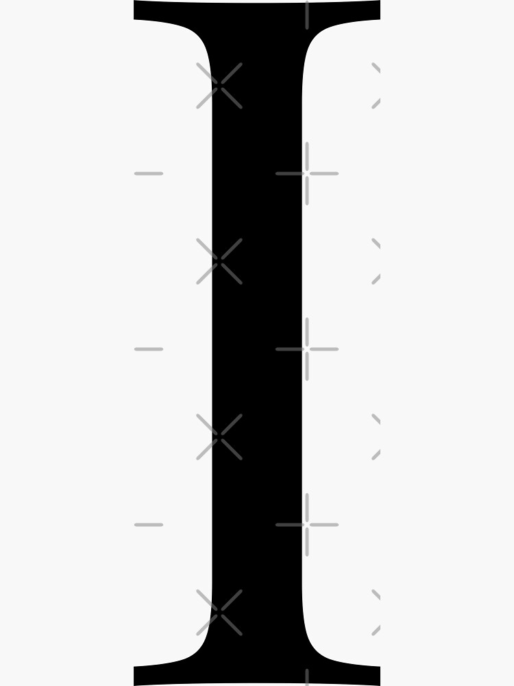 "Letter I" Sticker for Sale by marosharaf | Redbubble