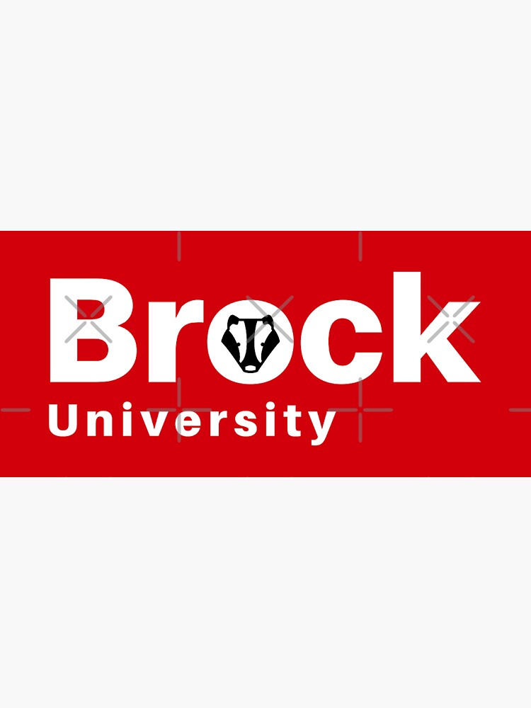 "Brock University Badger Logo (Red Variant - Rectangle)" Sticker for ...