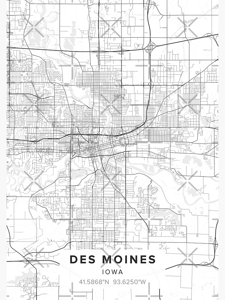 "Des Moines Map " Poster for Sale by Kara515 | Redbubble