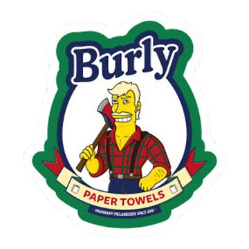 "Burly Paper Towels - The Simpsons " Sticker for Sale by RogerMurdock ...