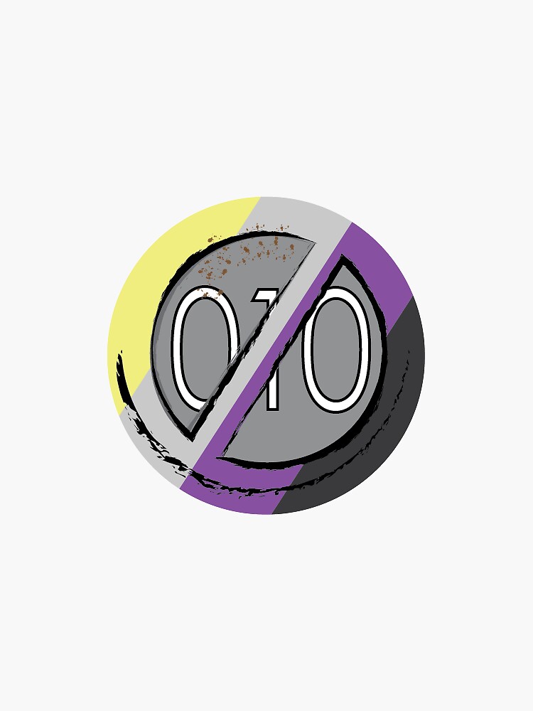 "FL4K's Non-Binary Button" Sticker for Sale by krakenandeggs | Redbubble