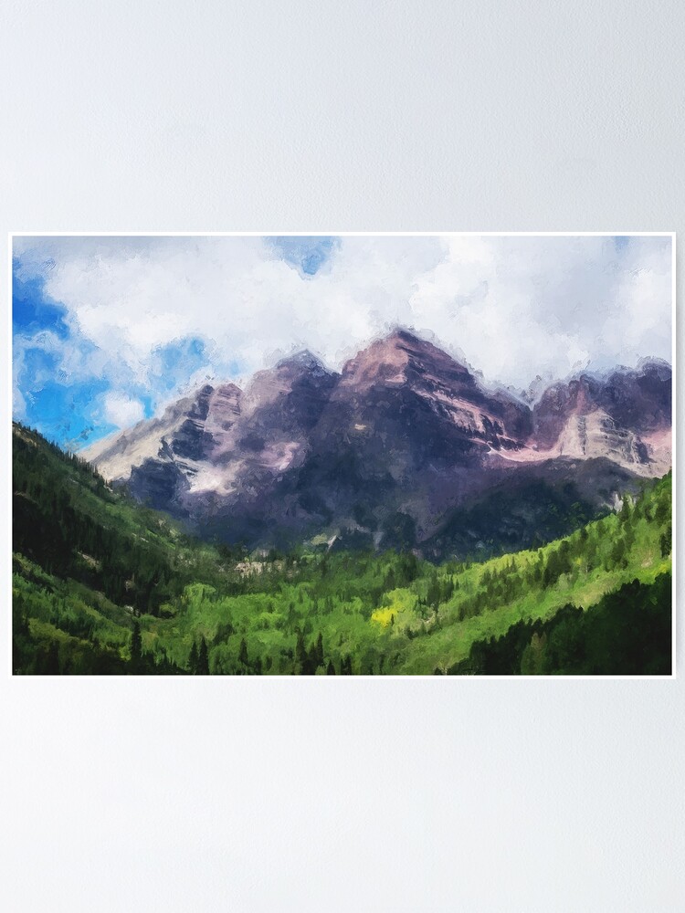 "The Wonderful Maroon Bells" Poster by ErianAndre | Redbubble