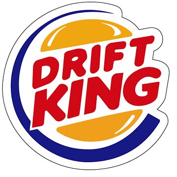 "Drift King" Sticker by JeffReding | Redbubble