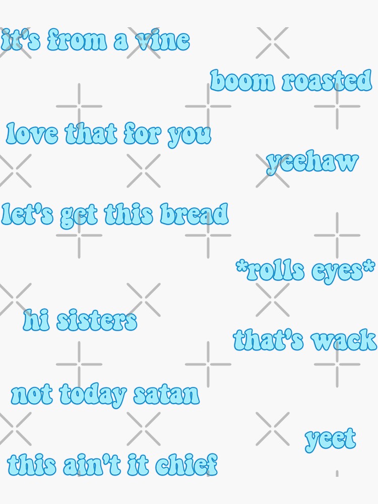 "Meme Meme Colection 4 Blue Shade" Sticker by skr0201 | Redbubble