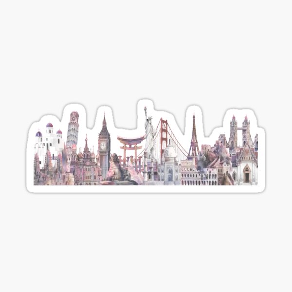 "Monuments" Sticker for Sale by Ochic | Redbubble