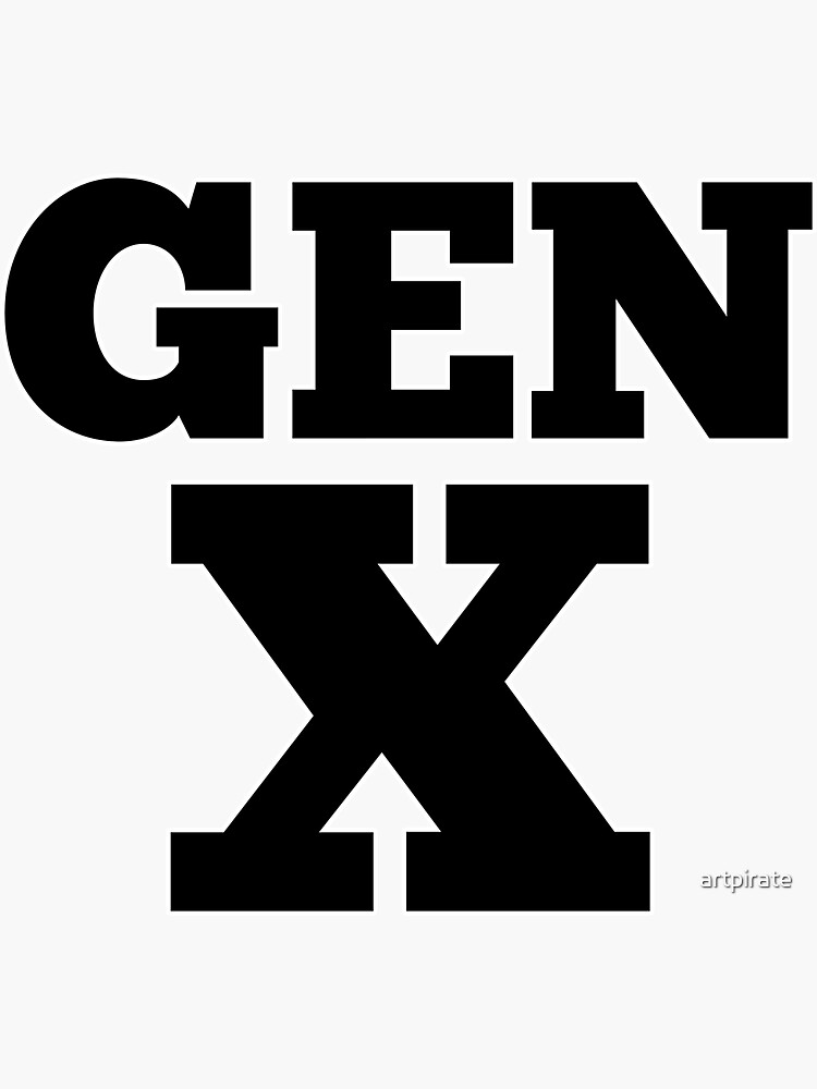"Gen X" Sticker by artpirate | Redbubble