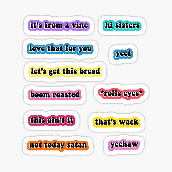 "Meme Meme Colection 6 Colorful" Sticker by skr0201 | Redbubble