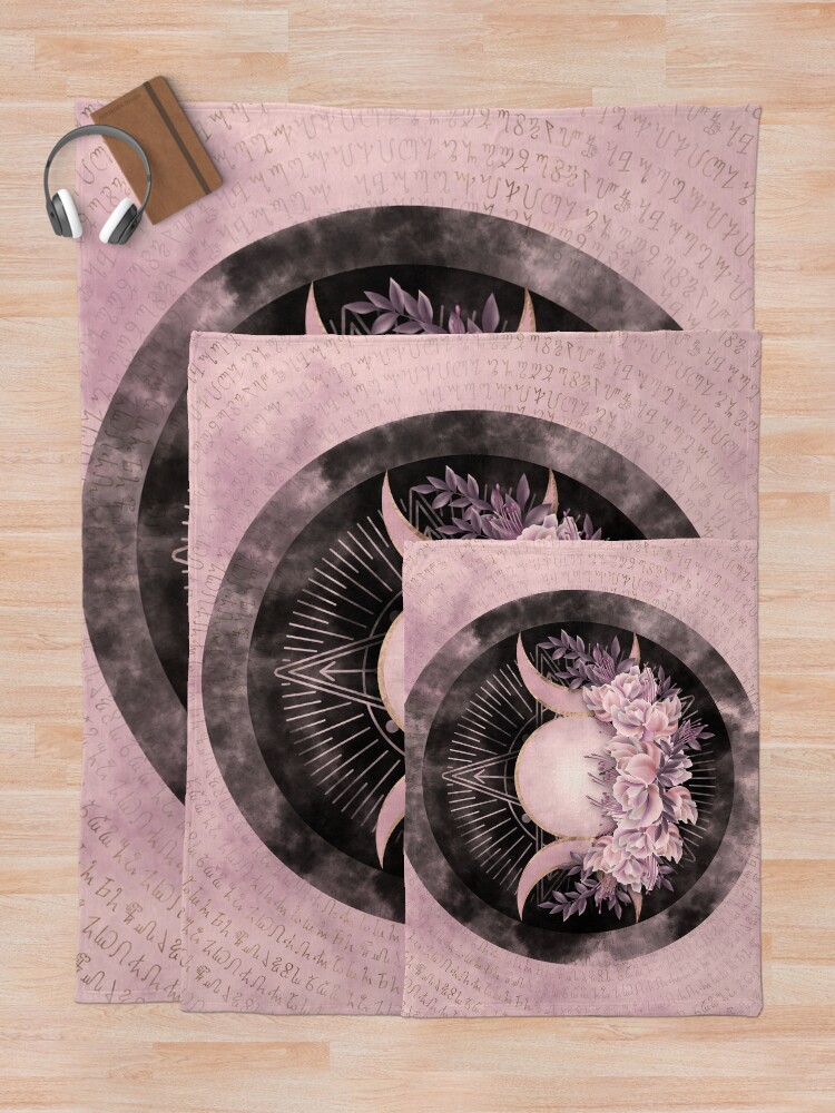 "Triple Moon - Triple Goddess -Gentle Floral" Throw Blanket for Sale by ...