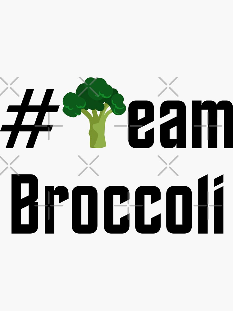 "# Team Broccoli - Black" Sticker by Gold-Coin | Redbubble