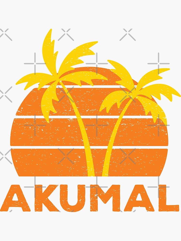 "Akumal Retro" Sticker by teesaurus | Redbubble