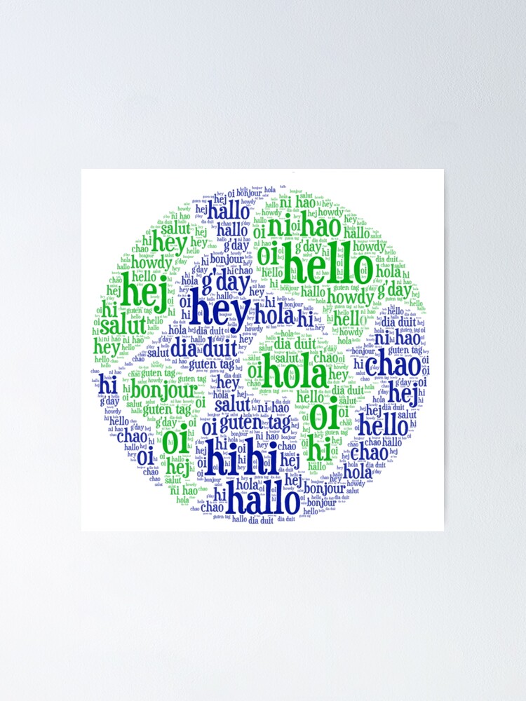 "Hello Different Languages Globe" Poster for Sale by itsfromjapan ...