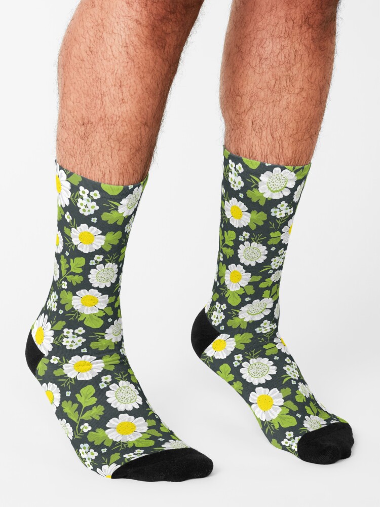 "Daisy Flowers Pattern" Socks for Sale by lents | Redbubble