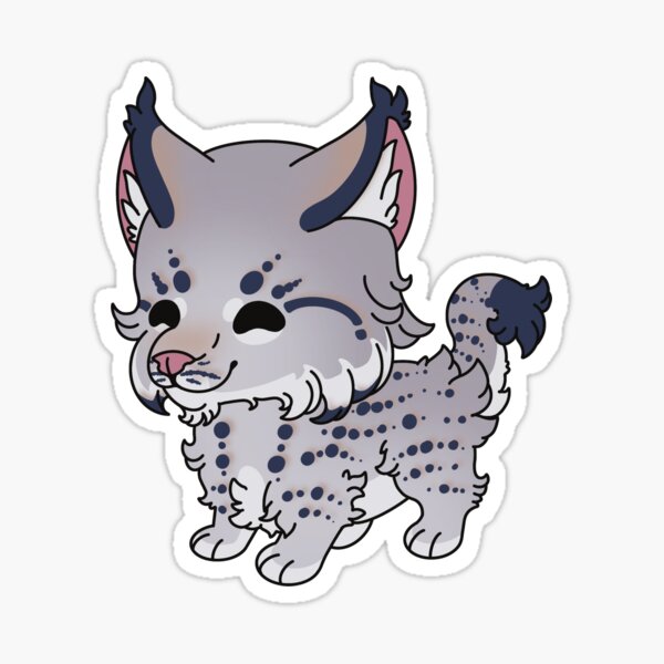 "Cute Happy Lynx Chibi" Sticker by RNGmerch | Redbubble