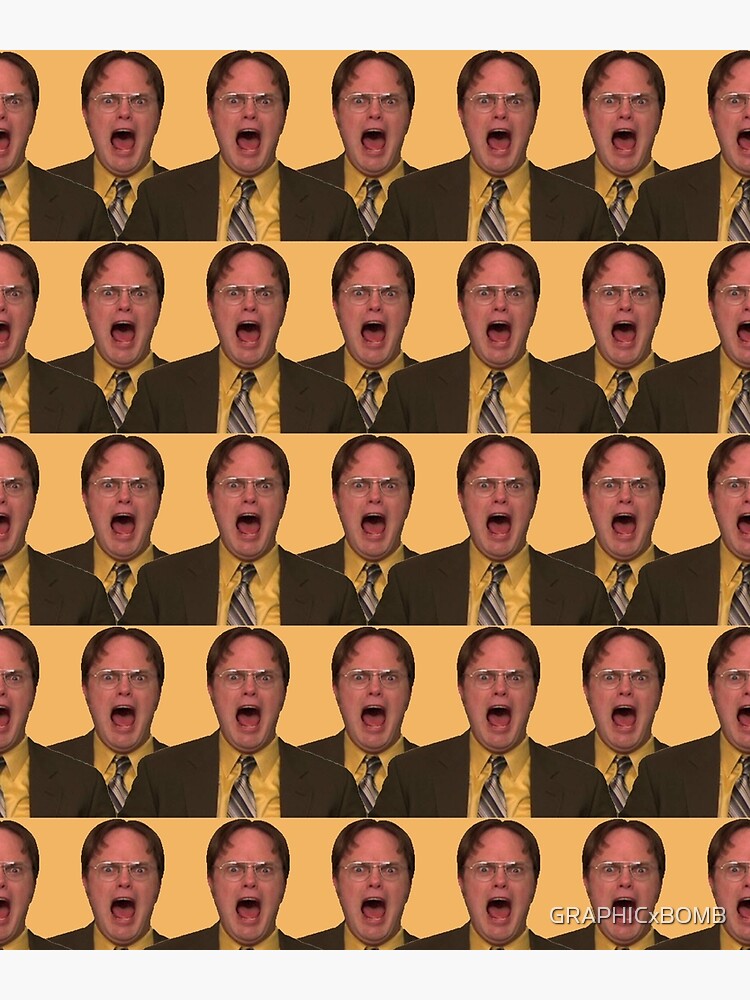 "Dwight Schrute The Office Repeat Pattern in Mustard Yellow Shirt ...