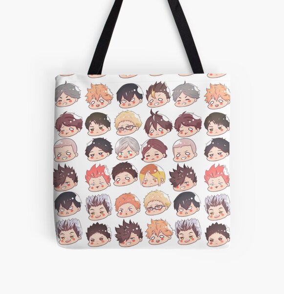 "Haikyuu chibi heads" Tote Bag for Sale by ChocoletoArt | Redbubble