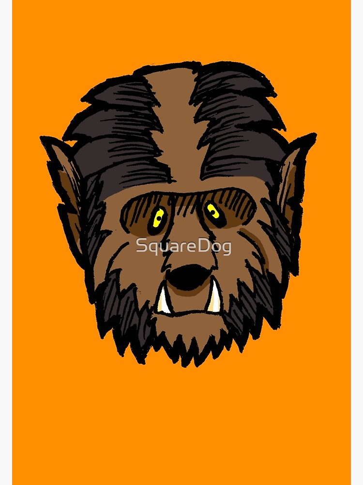 "Wolfie" Poster for Sale by SquareDog | Redbubble
