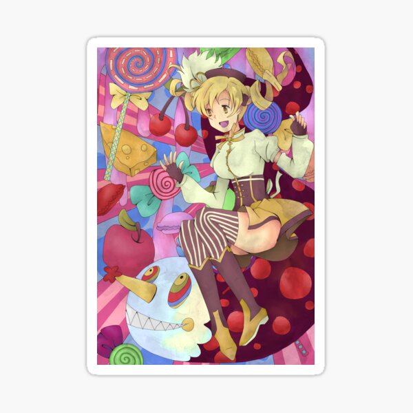 "Mami Tomoe Madoka Magica" Sticker for Sale by mandydelfsart | Redbubble