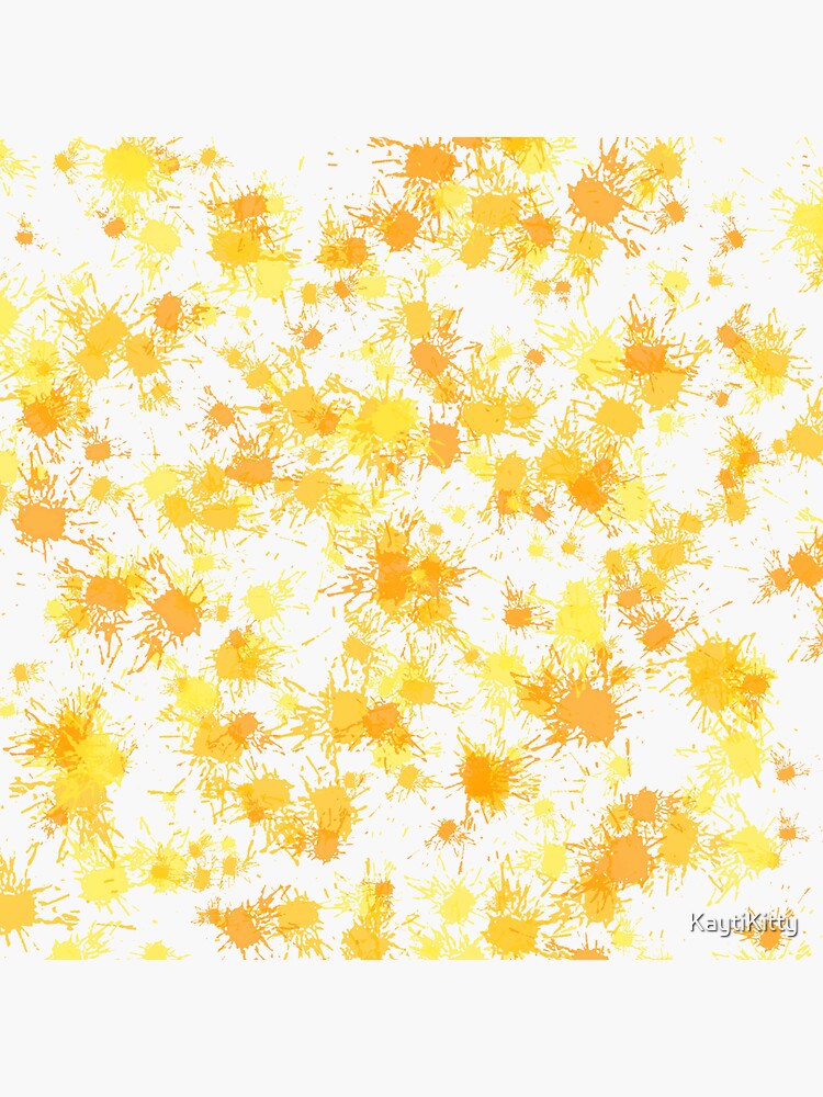 "Orange and Yellow Paint Splatter " Sticker by KaytiKitty | Redbubble