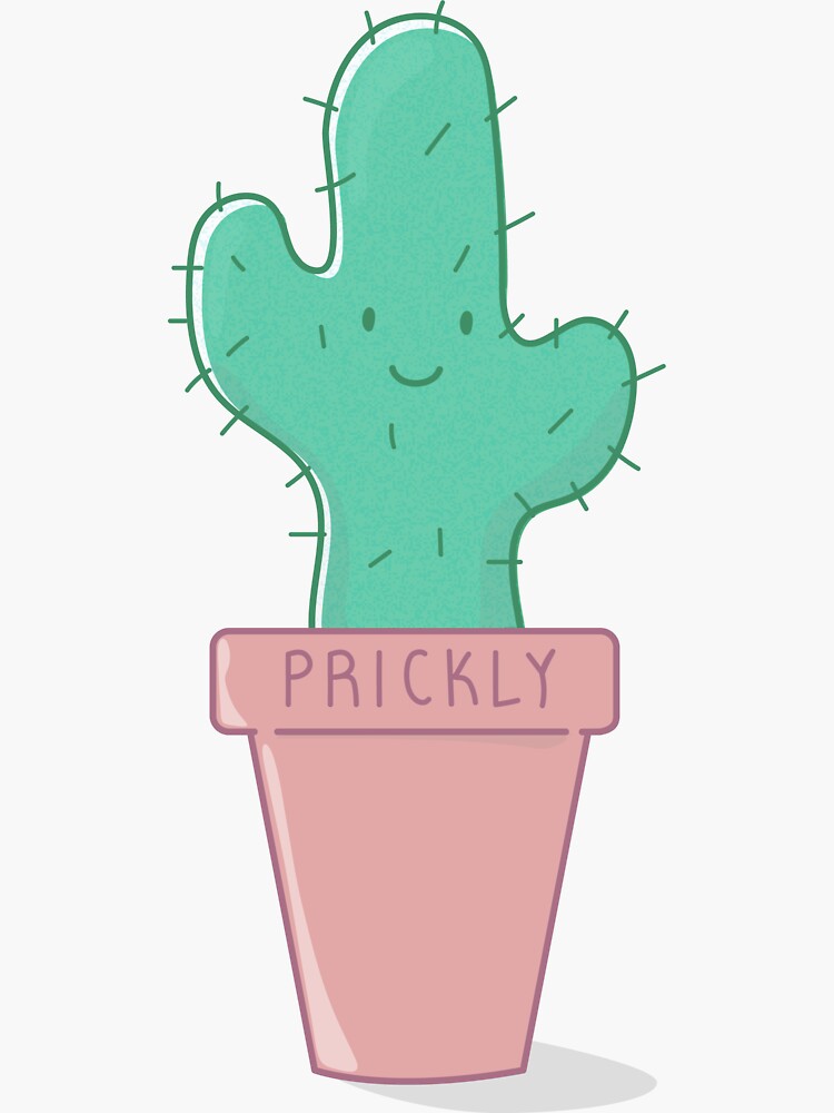 "Prickly Cactus Sticker" Sticker for Sale by daraburg | Redbubble