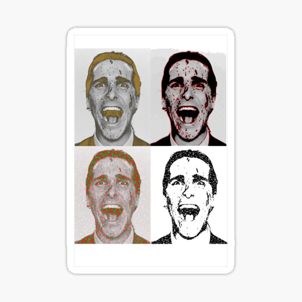 "PSYCHO" Sticker by GenaroW | Redbubble