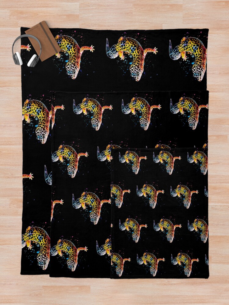 "Leopard Gecko Reptile Keeper Lizard Watercolor" Throw Blanket by JRRTs ...