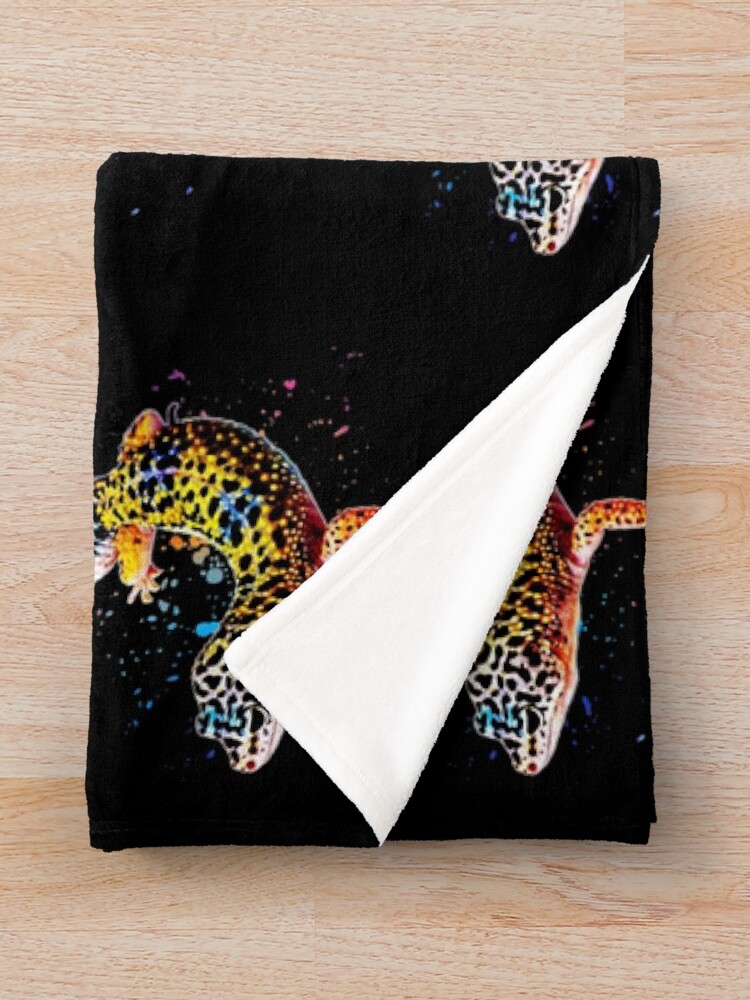"Leopard Gecko Reptile Keeper Lizard Watercolor" Throw Blanket by JRRTs ...