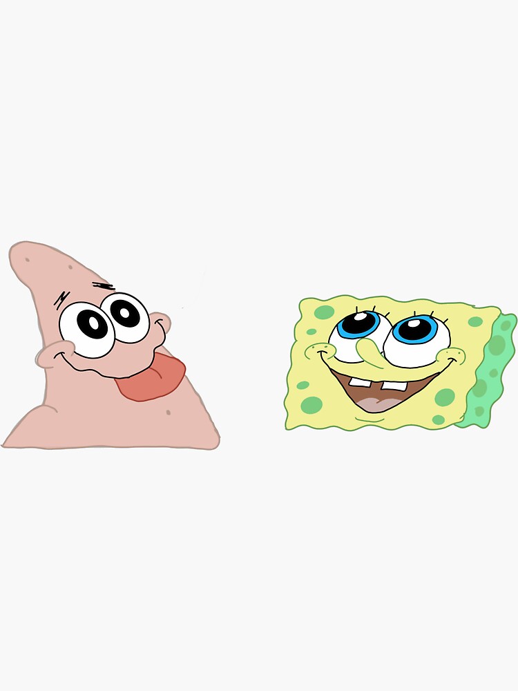 "Happy Spongebob" Sticker for Sale by hbowles10ave | Redbubble
